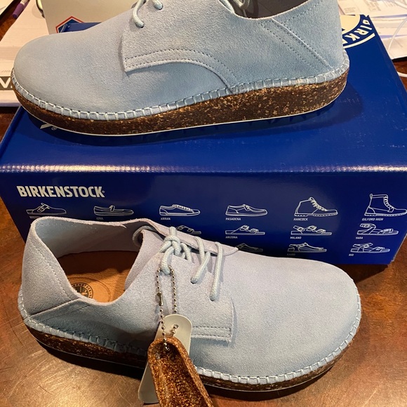 Birkenstock | Shoes | Birkenstock Gary Sky Blue 6 Narrow New | Poshmark